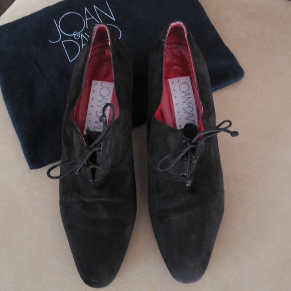 Joan & David | Shoes | Hp Vtg Joan David Shoebootie Sz 7 2 Black Suede ...